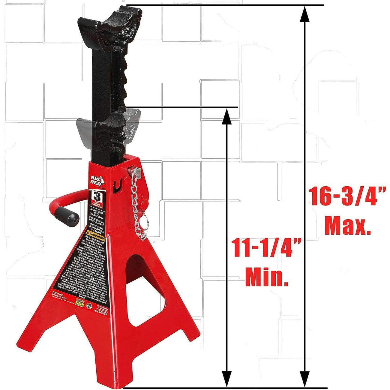 BIG RED Double Locking Jack Stands