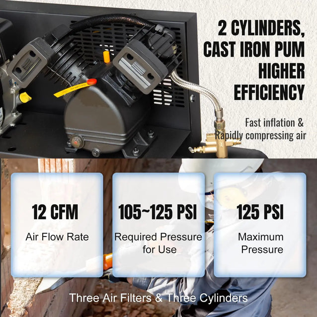 Portable Gasoline Powered Air Compressor