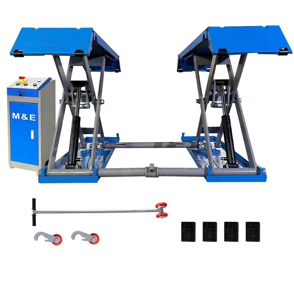 TCE 7700lbs Lifting Capacity Mid-Rise Scissor Lift 110V Pneumatic Rele