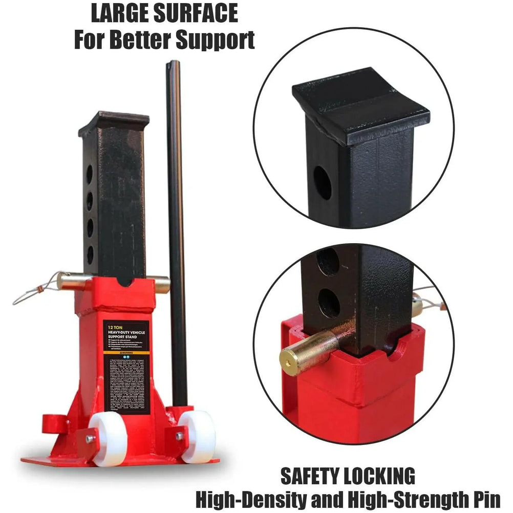 BIG RED Heavy Duty Jack Stands with Pin Locking